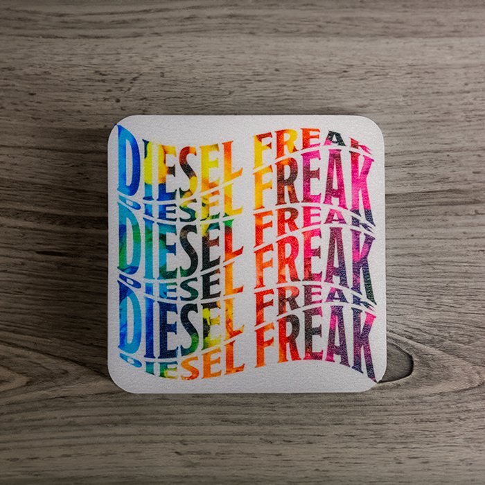 Rainbow Swoosh Coaster - Diesel Freak - Diesel Freak