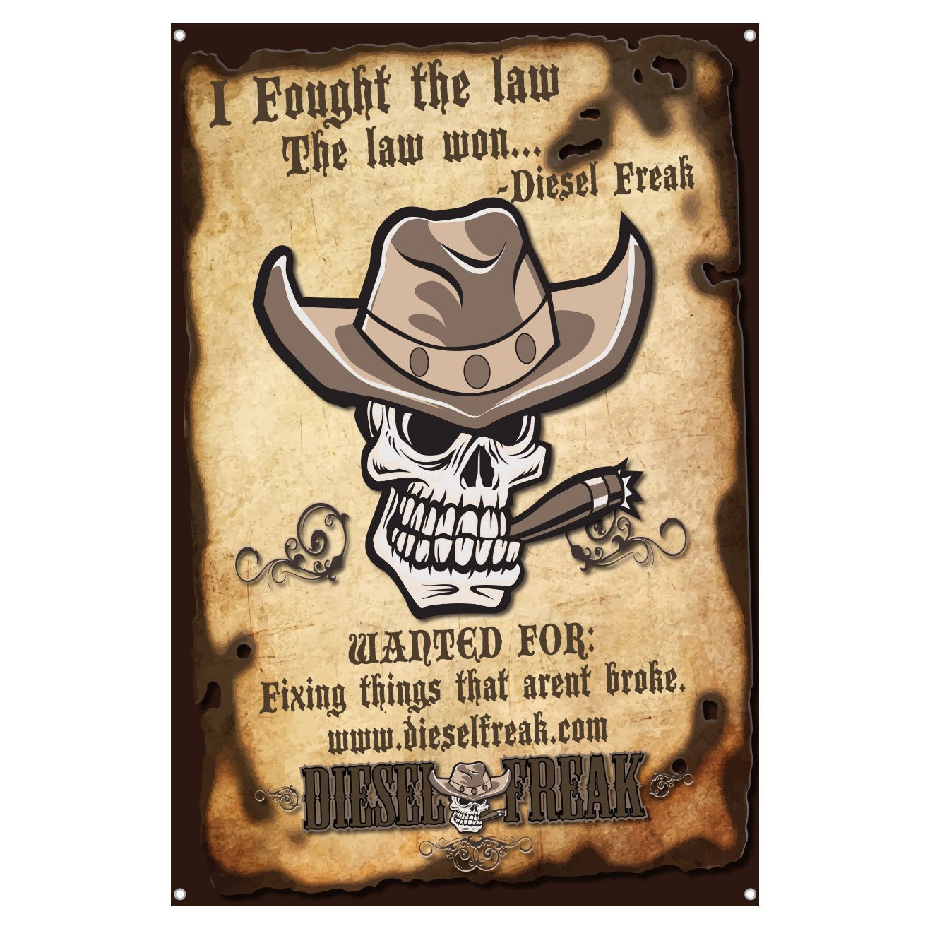 Law-Breaker Banner: Defy Authority in Style - Diesel Freak