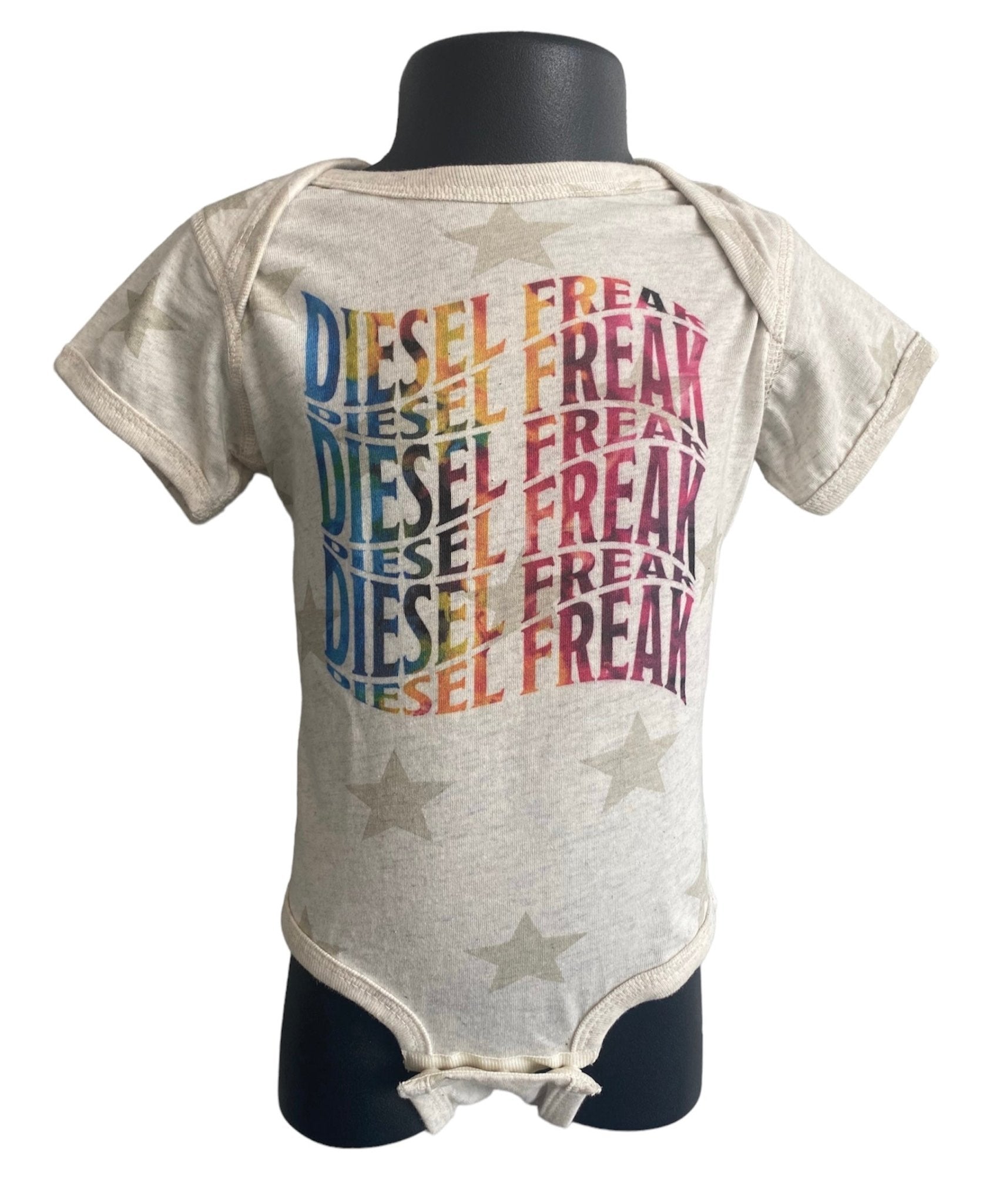 Rainbow Swoosh With Stars Infant Bodysuit - Diesel Freak - Diesel Freak